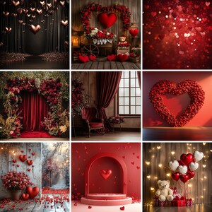 60 Valentine's Day Backdrop - Gorgeous Pink & Red Setup Backdrounds for ...