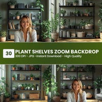 Monstera Plants Zoom Backgrounds, Zoom Background Office, Professional ...