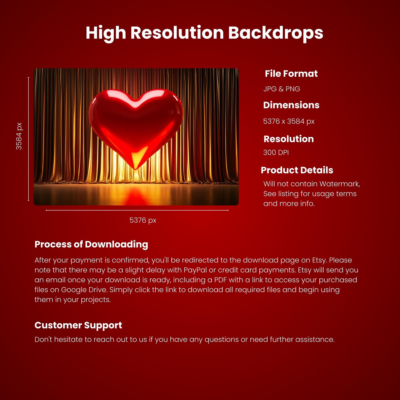 Red Heart Valentine Digital Backdrop: Romantic Silk Overlay – Maternity ...