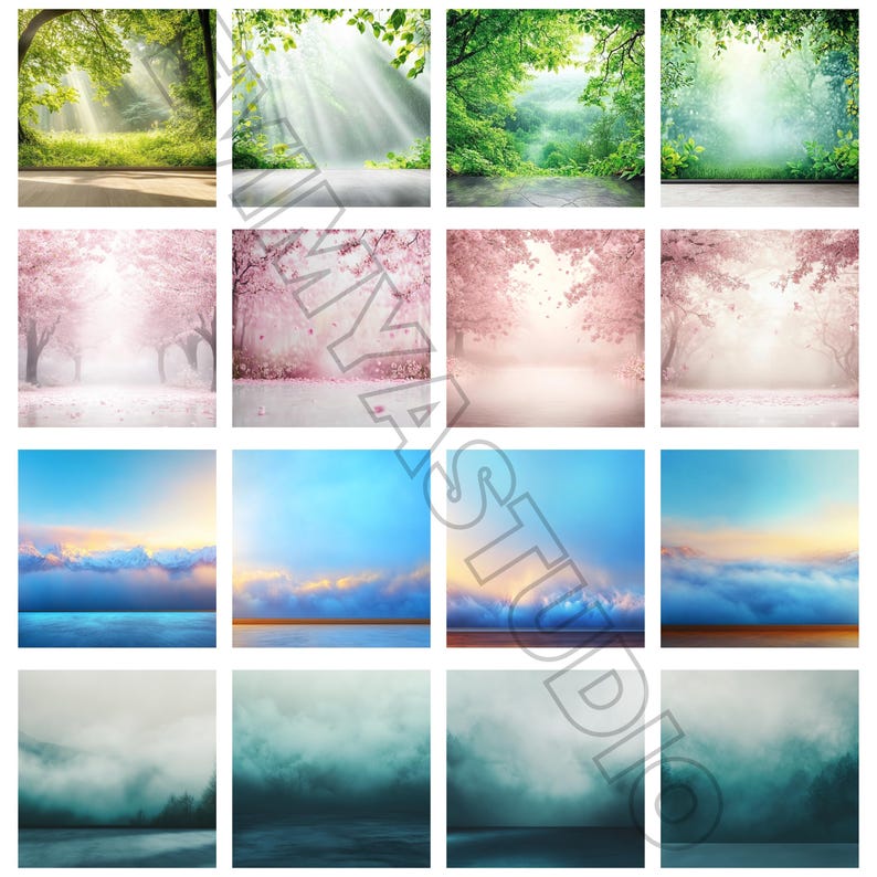 Nature Photography Backgrounds - 130 Magical Forest Digital Backdrops ...