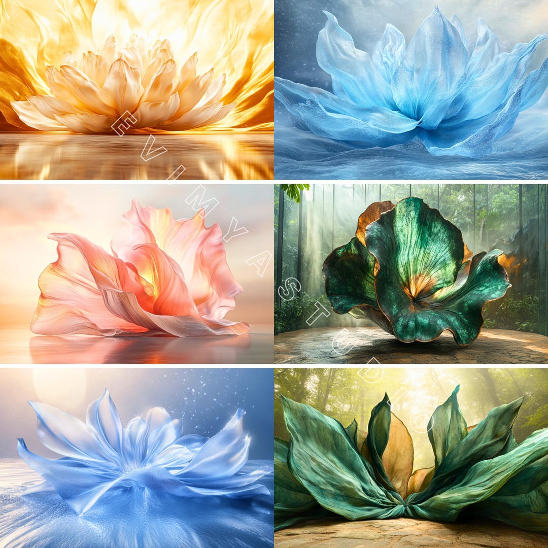 Floral Maternity Backdrop, Flowy Fabric Photo Background, Elegant ...