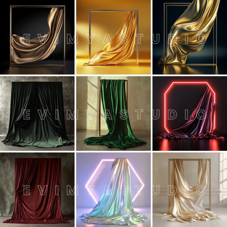 Luxury Silk Frame Digital Backdrops: 200 Fine Art Maternity Portrait ...