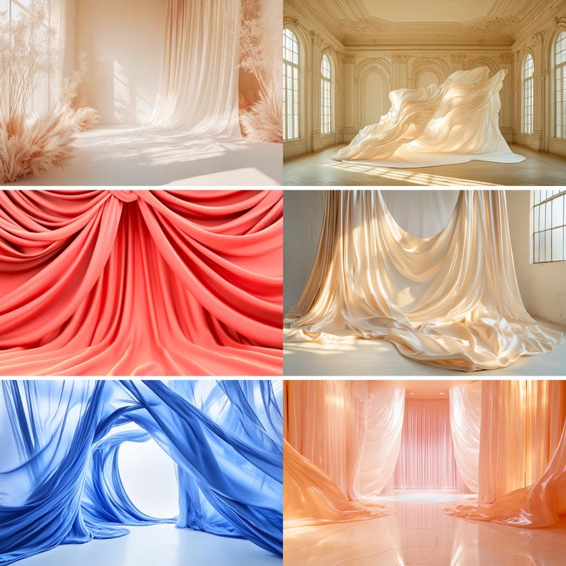 100 Silk Digital Backdrops | Luxurious Fabric Maternity Overlays, Fine ...