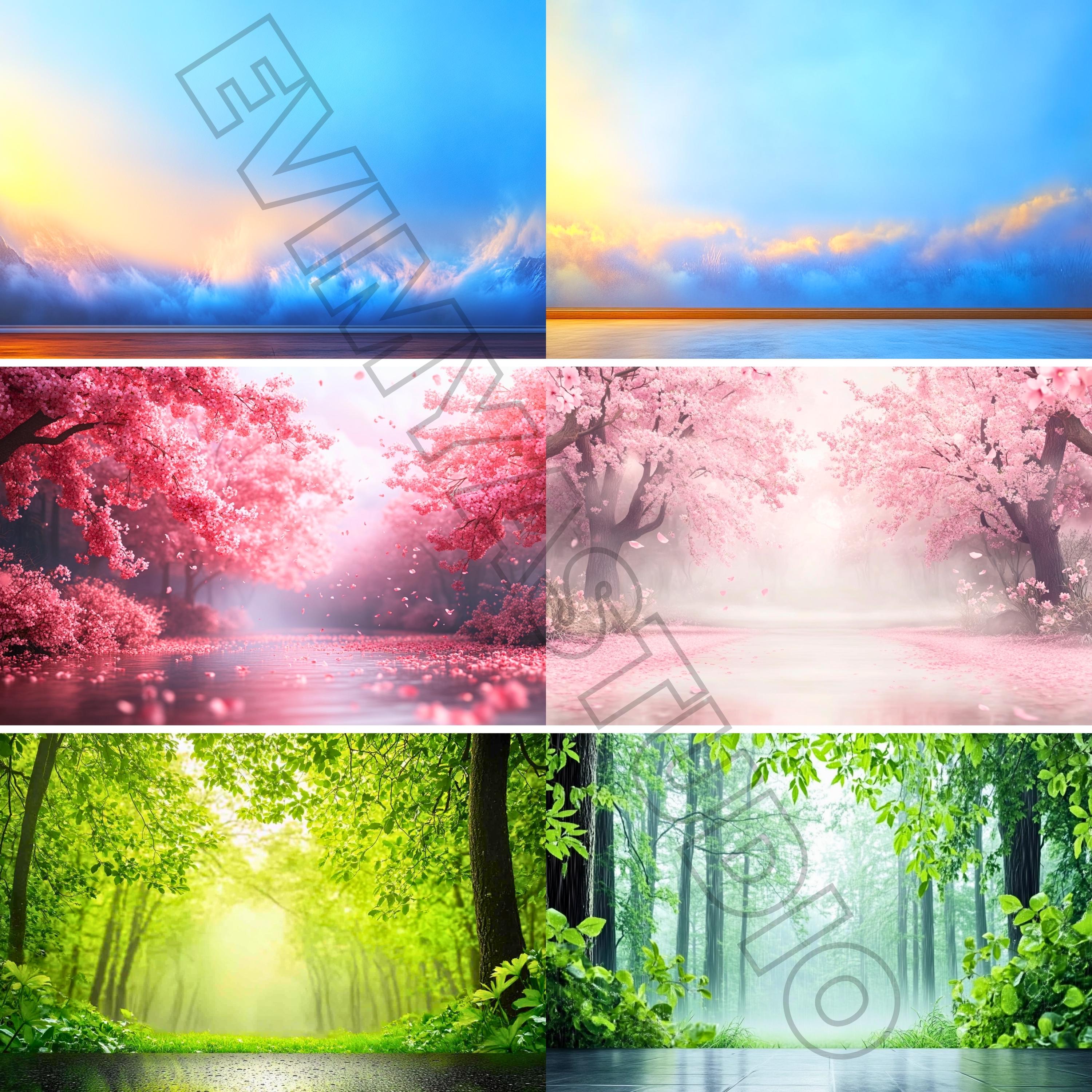 Nature Photography Backgrounds - 130 Magical Forest Digital Backdrops ...