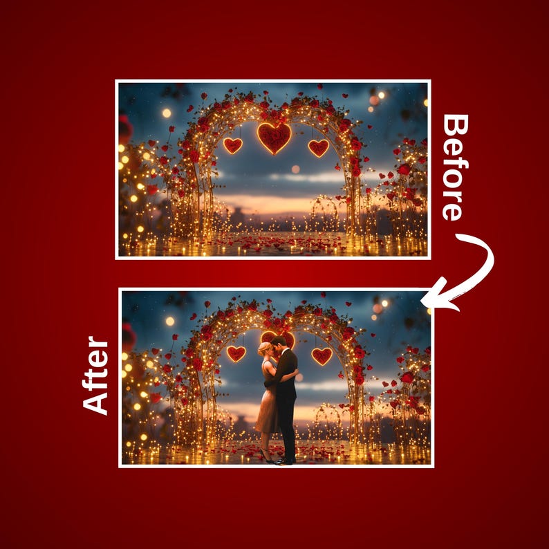 Romantic Wedding Digital Backdrops for Photoshop, Love Photo Overlays ...