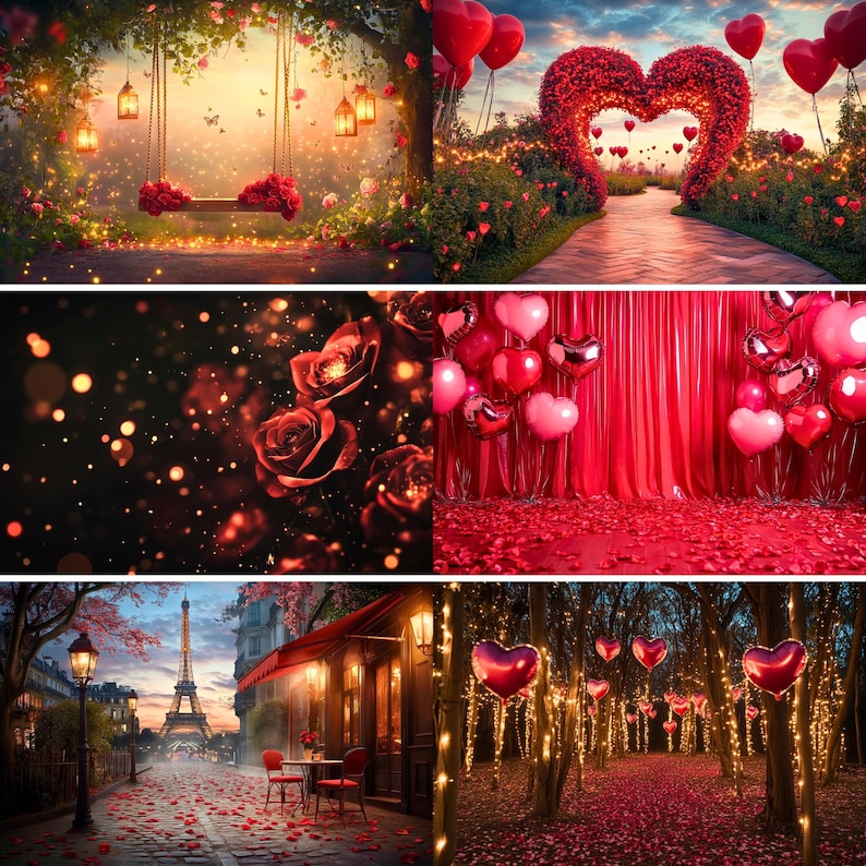 Romantic Wedding Digital Backdrops for Photoshop, Love Photo Overlays ...