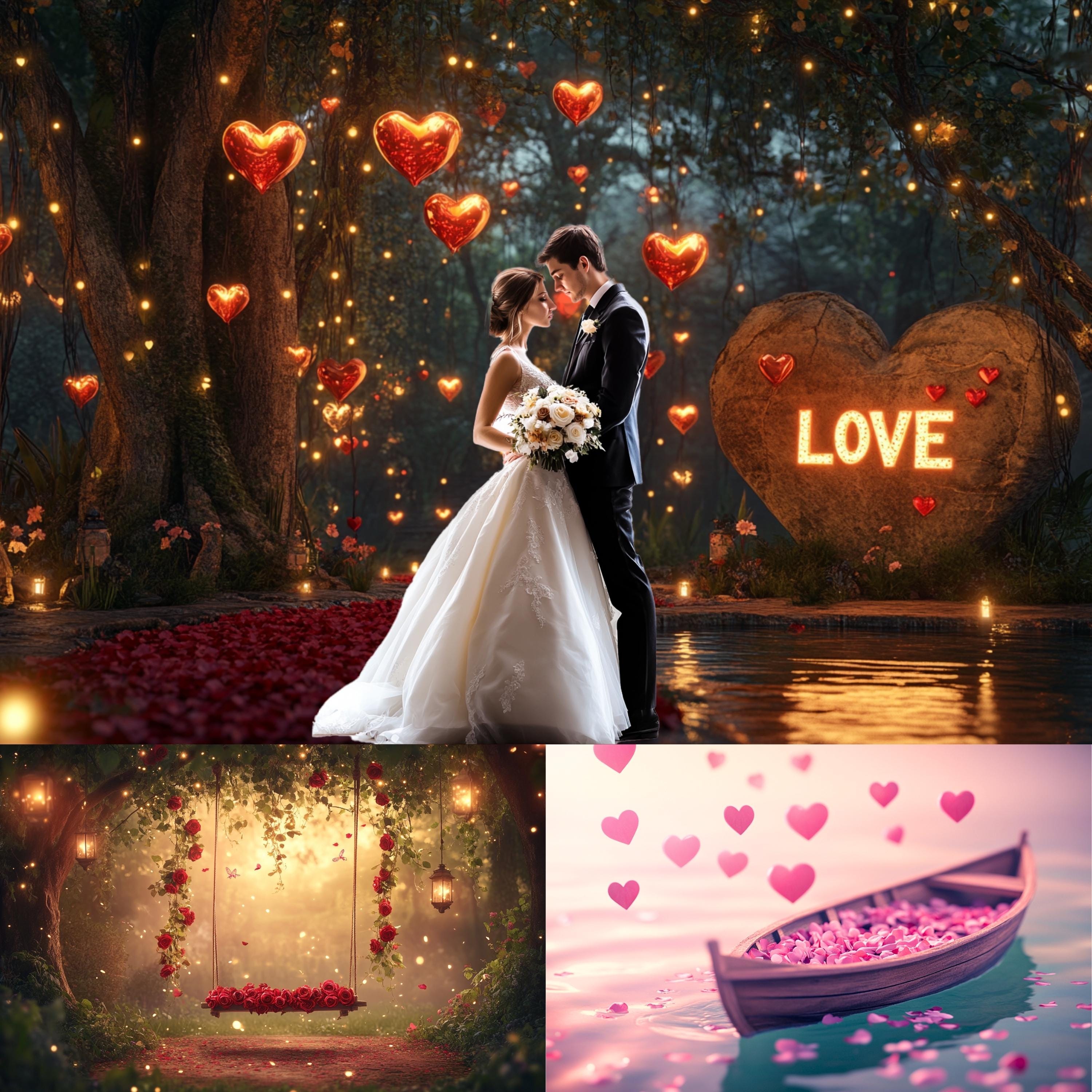 100 Valentine's Day Digital Backdrops: Romantic Photo Overlays (JPG) - Etsy