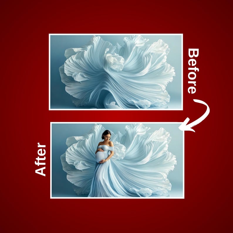 Fine Art Floral Blue Digital Backdrops: Spring Flower Background for ...