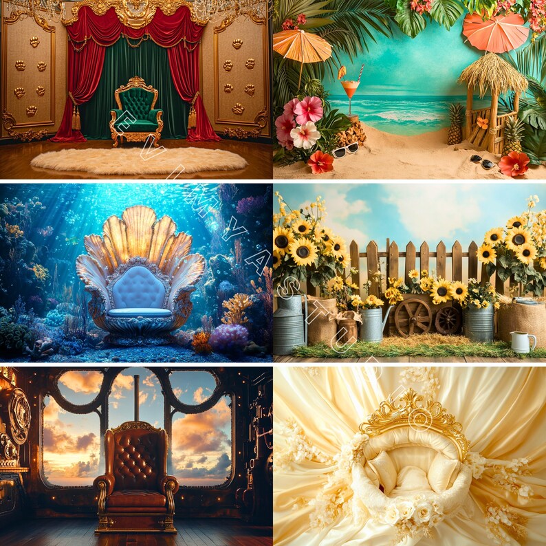 80 Pet Digital Backgrounds for Animal Photos, Whimsical Photography ...