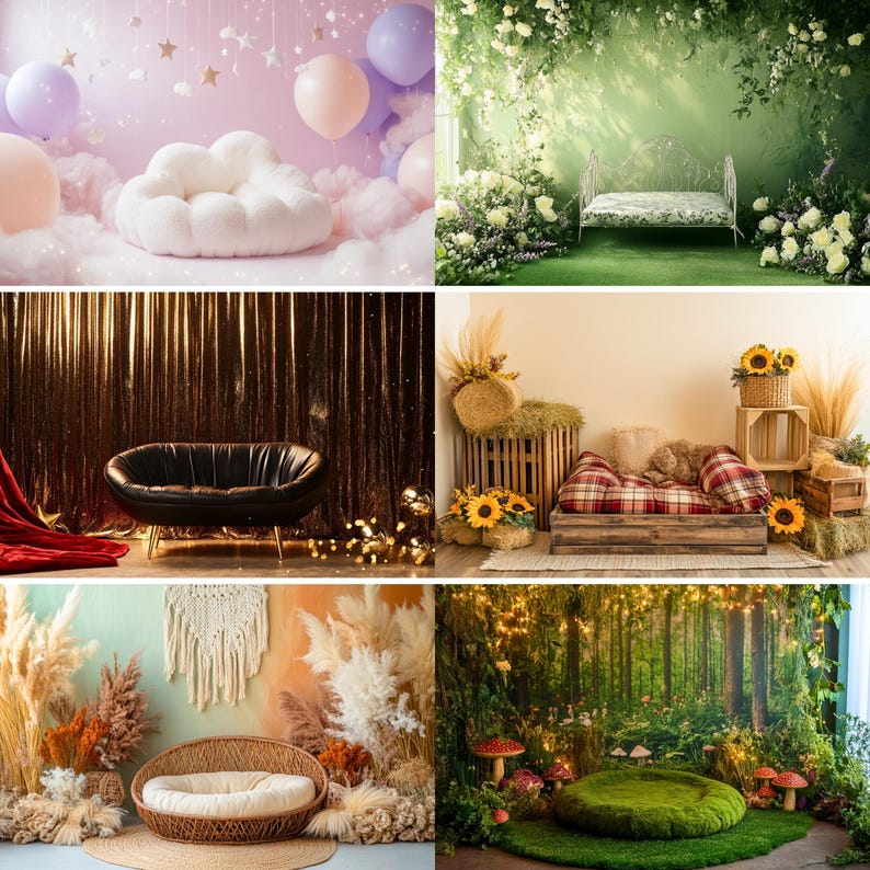 50 Pet Digital Backdrops for Pet Photography - Fun Editable Backgrounds ...