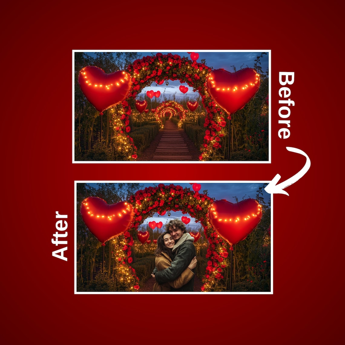 160 Valentine's Day Backdrop Bundle | Romantic Love-themed Digital ...