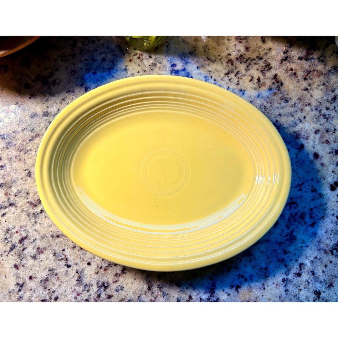 Vintage Fiesta Yellow Oval Platter | Fiestaware Serving Plate by Homer ...