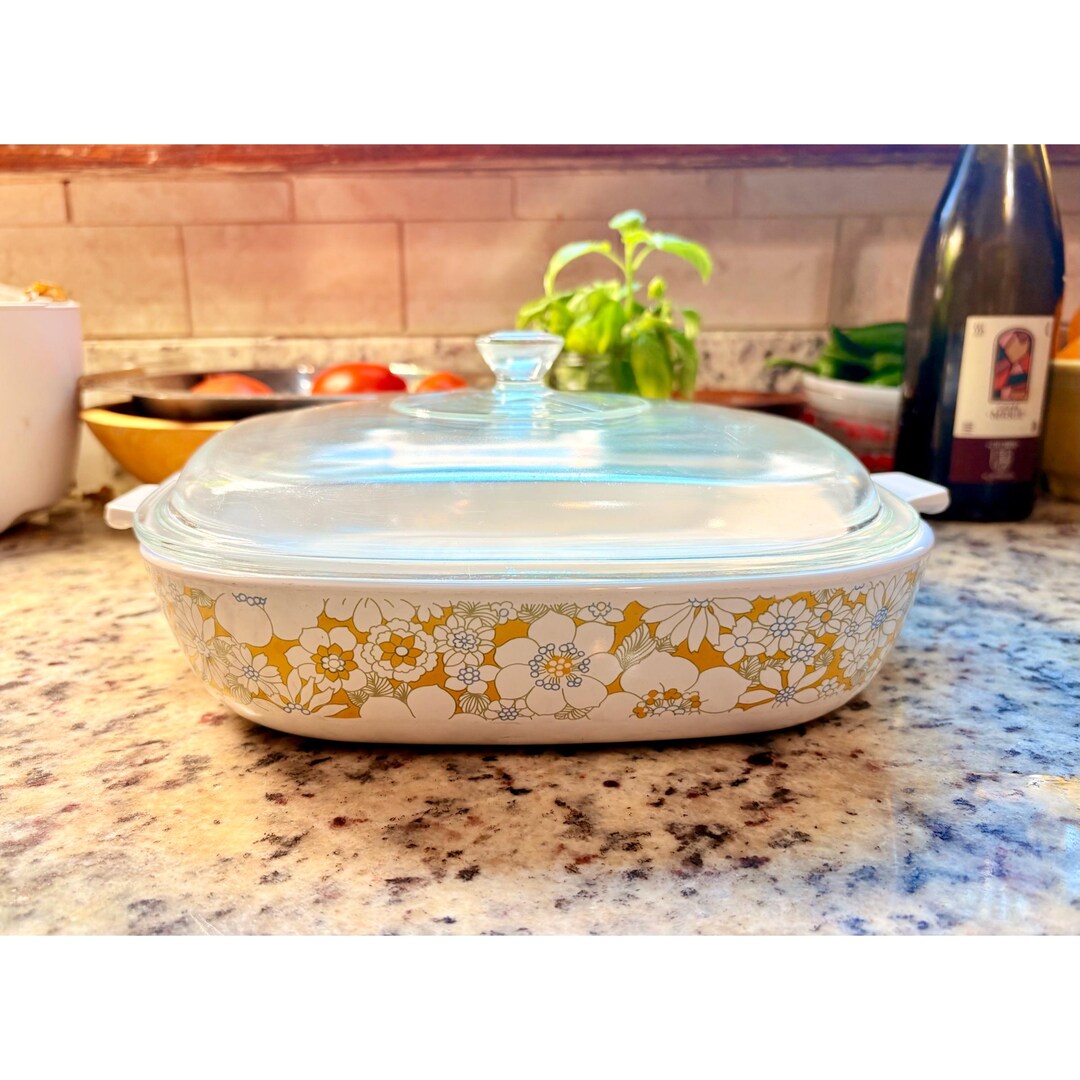 Vintage Corning Ware Floral Bouquet 2.5 Quart Casserole P-10-B With Lid ...