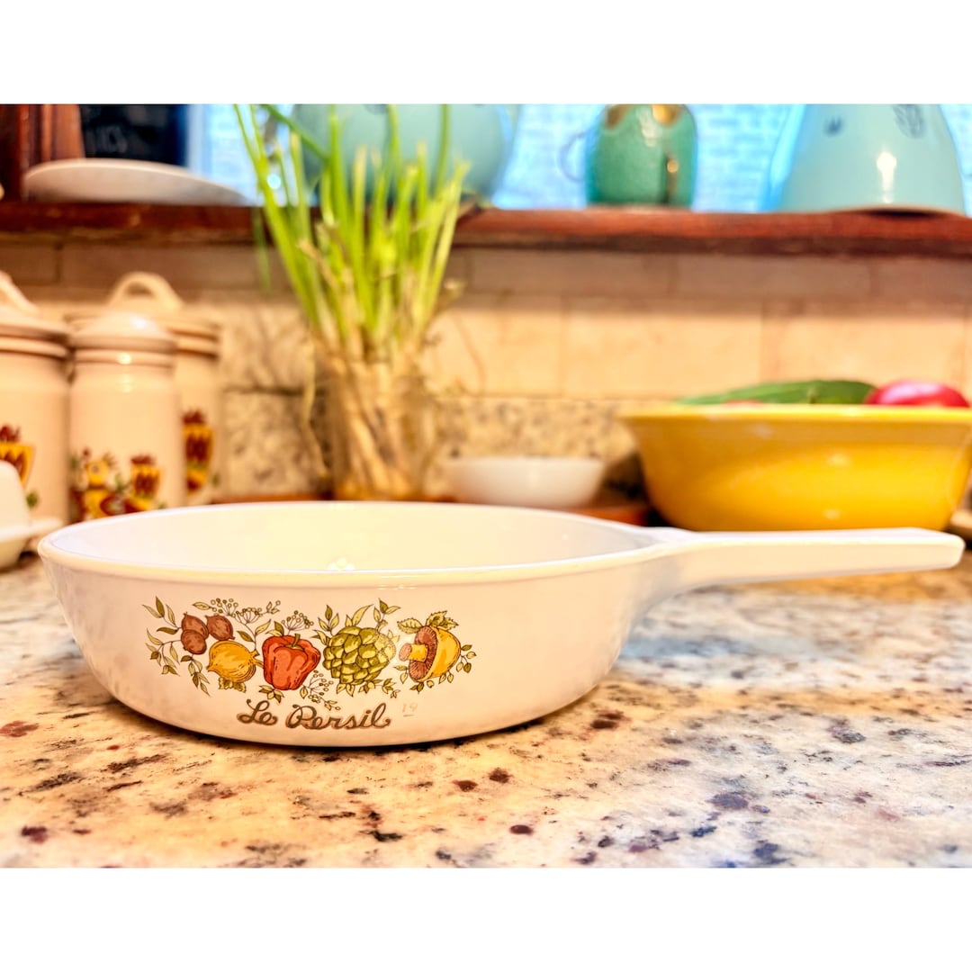 Vintage Corning Ware Skillet – Le Persil Spice of Life Pattern, 1970s ...