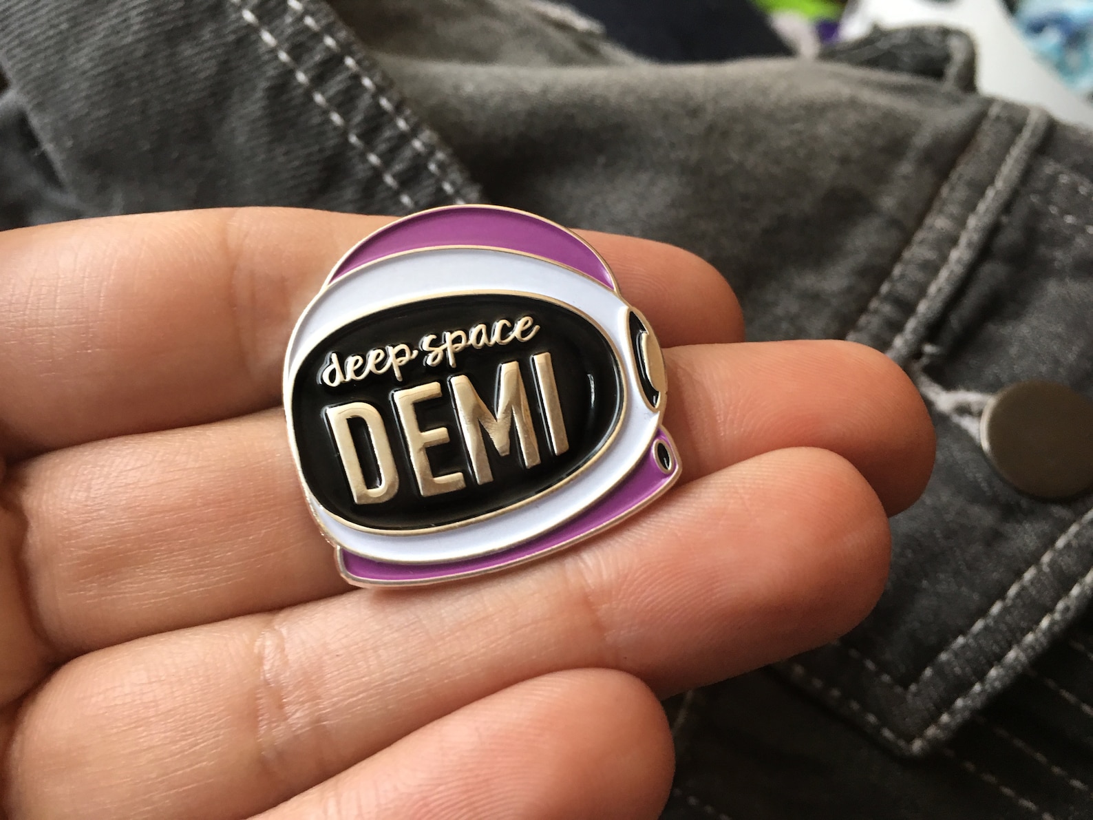Demisexual Pride, Enamel Pin, Deep Space Demi, Soft Enamel, Space ...