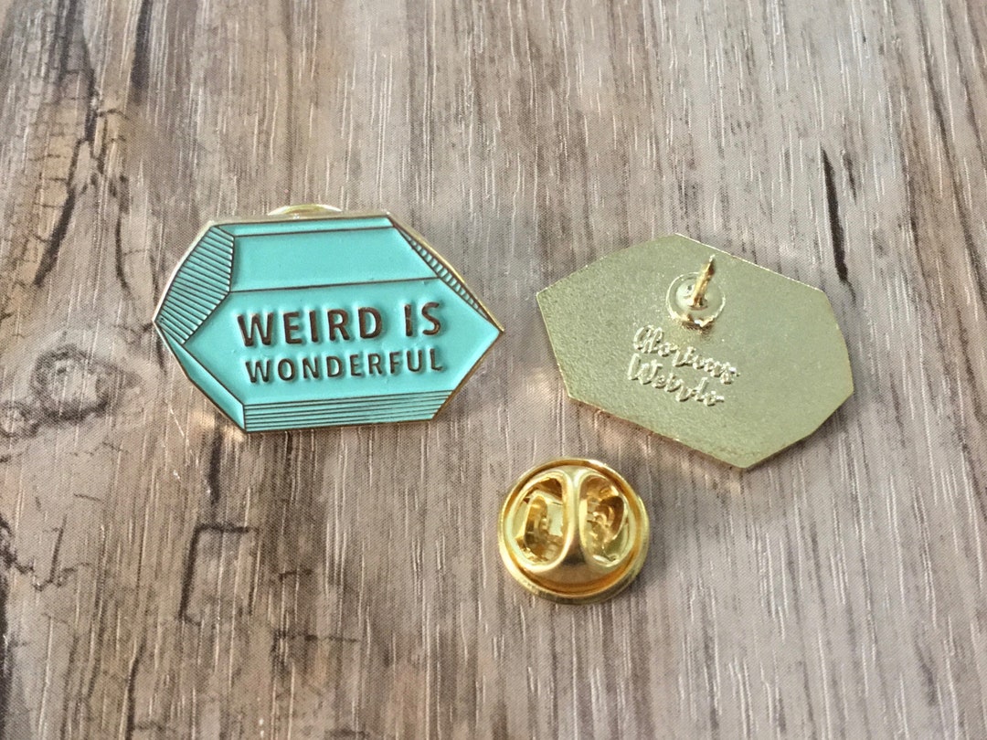 Weird is Wonderful, Enamel Pin, Rough Crystal Pin, Glorious Weirdo ...