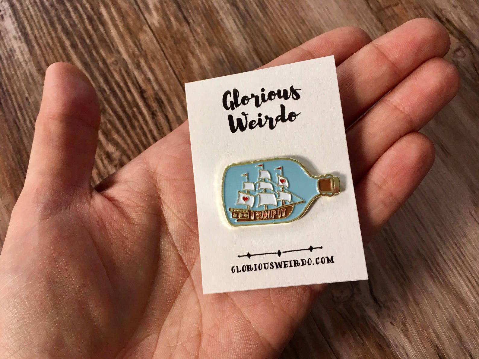 I Ship It Enamel Pin Fandom Gift Slash Fanfic Femslash - Etsy