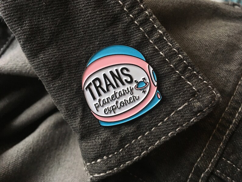 Transgender Pride Enamel Pin Trans Planetary Explorer Soft - Etsy