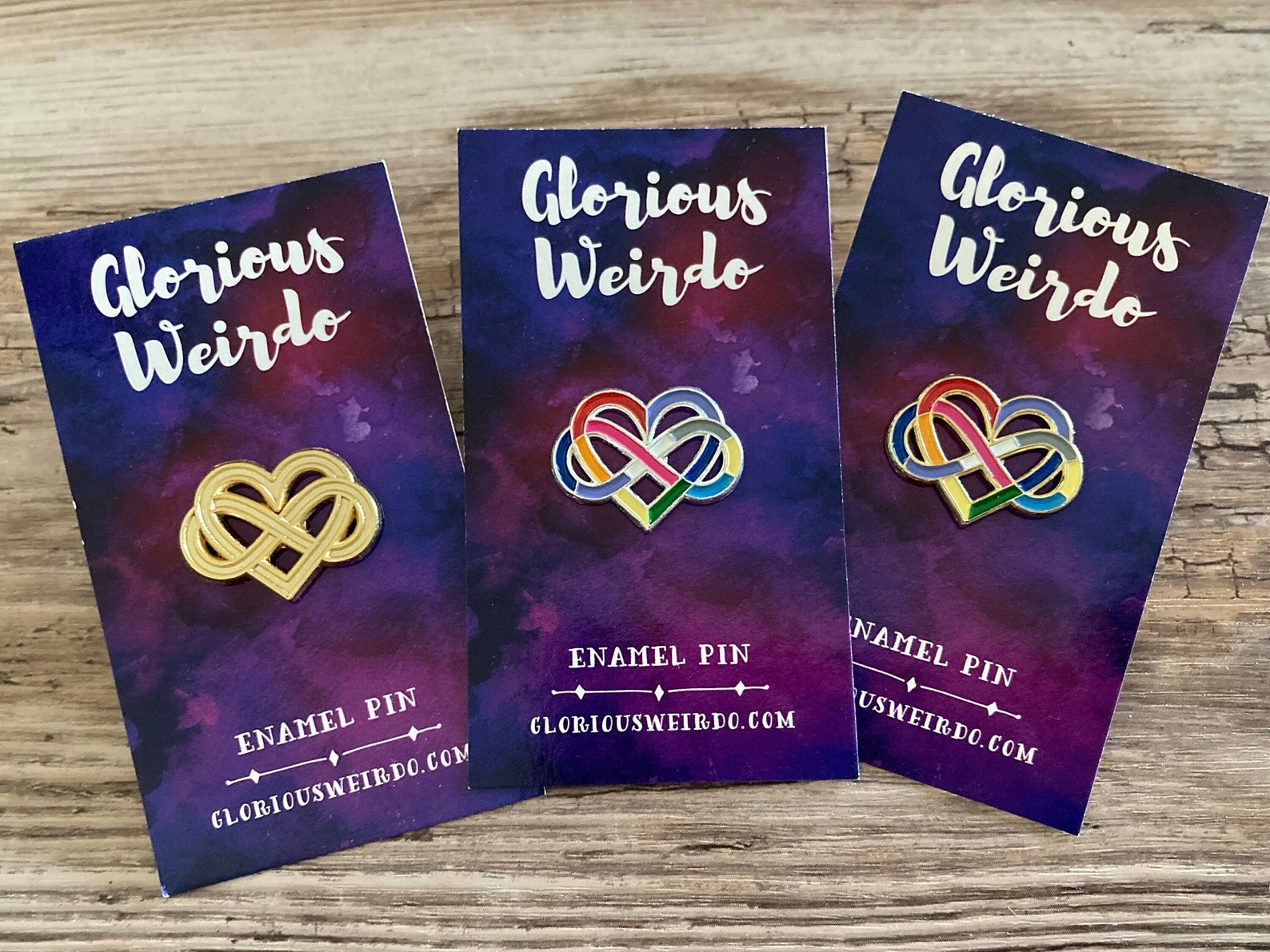 Polyamory Pride Enamel Pin Queer Pride Rainbow Heart - Etsy