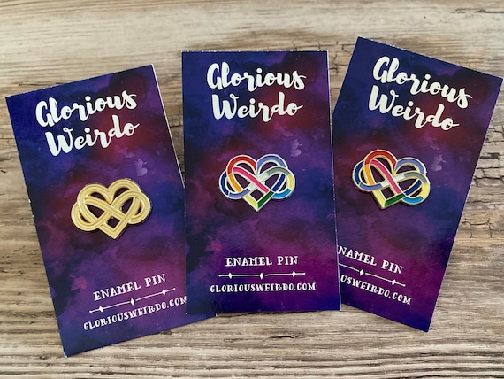 Polyamory Pride Enamel Pin Queer Pride Rainbow Heart - Etsy
