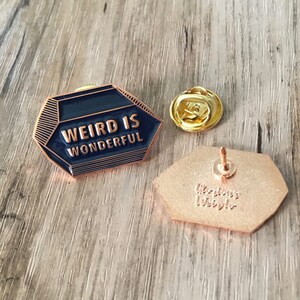Weird is Wonderful, Enamel Pin, Rough Crystal Pin, Glorious Weirdo ...