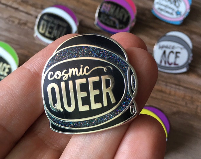 Cosmic Queer Pin Gay Pride Enamel Pin Astronaut Pin LGBTQ | Etsy