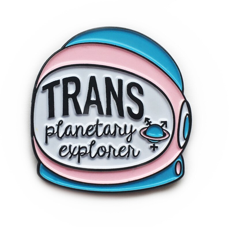 Transgender Pride Enamel Pin Trans Planetary Explorer Soft - Etsy