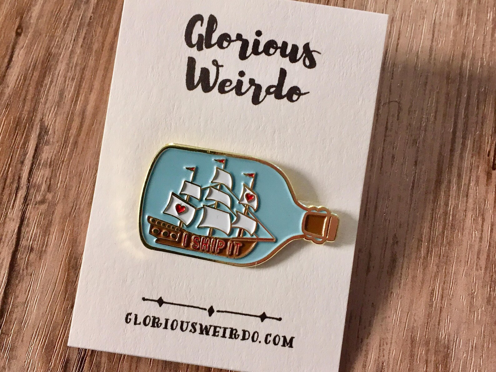 I Ship It Enamel Pin Fandom Gift Slash Fanfic Femslash - Etsy