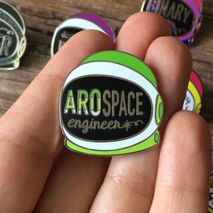 Aromantic Pride Enamel Pin, Arospace Engineer, Aro Pride, Soft Enamel ...