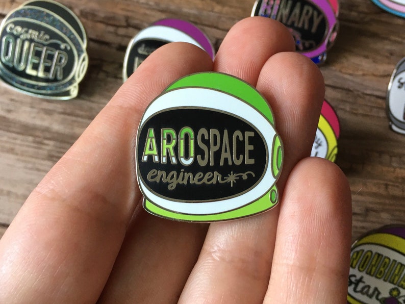 Aromantic Pride Enamel Pin Arospace Engineer Aro Pride Soft - Etsy