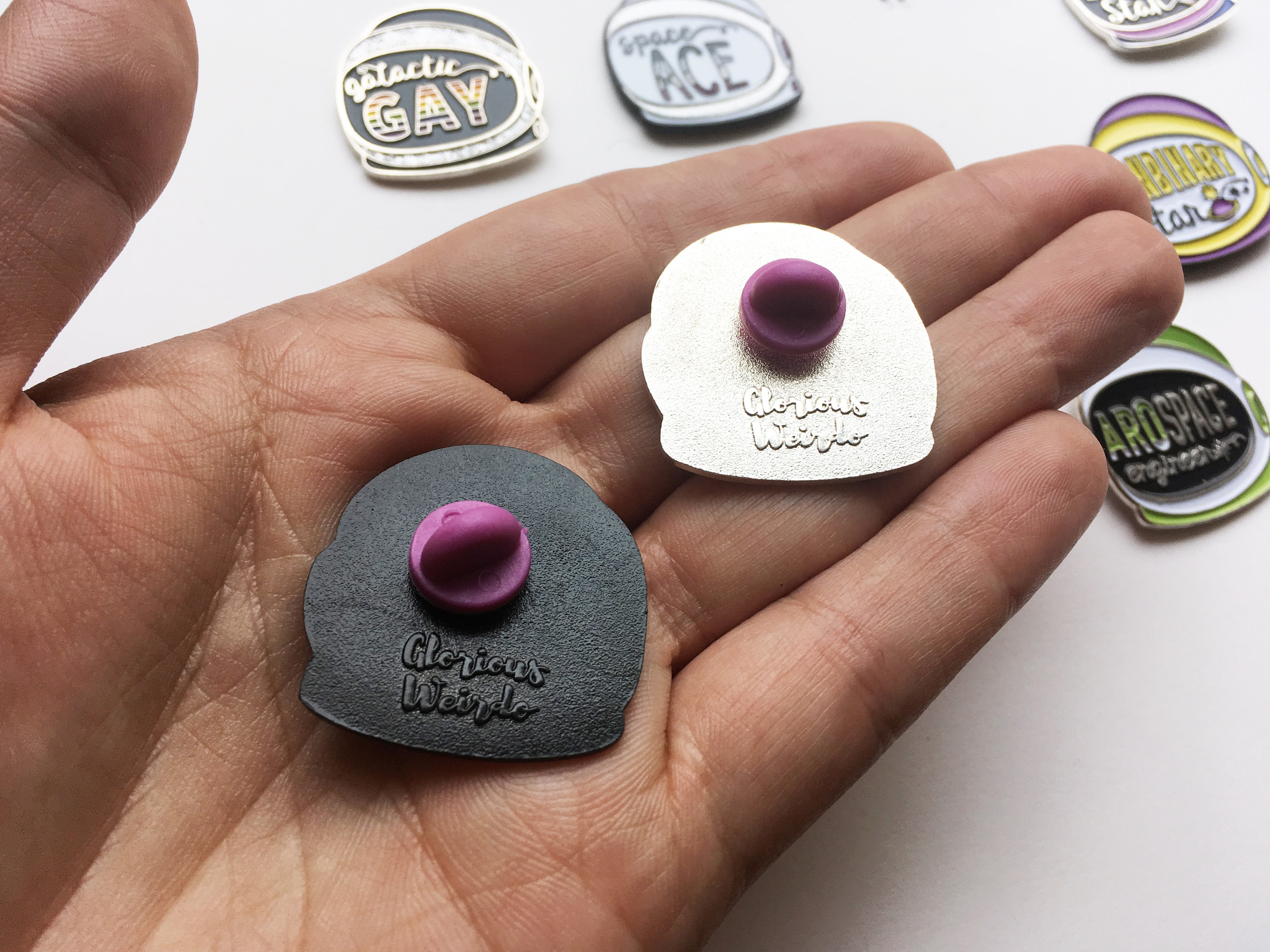 Lesbian Pride Enamel Pin Lunar Lesbian Soft Enamel Space | Etsy