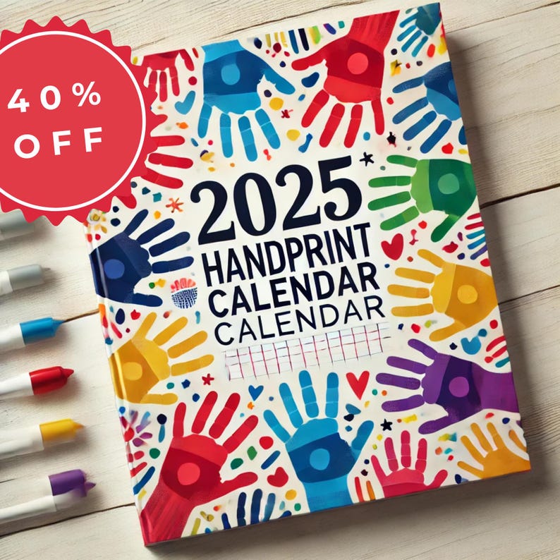 2025 Handprint Calendar Printable Handprint Craft Handprint Keepsake ...