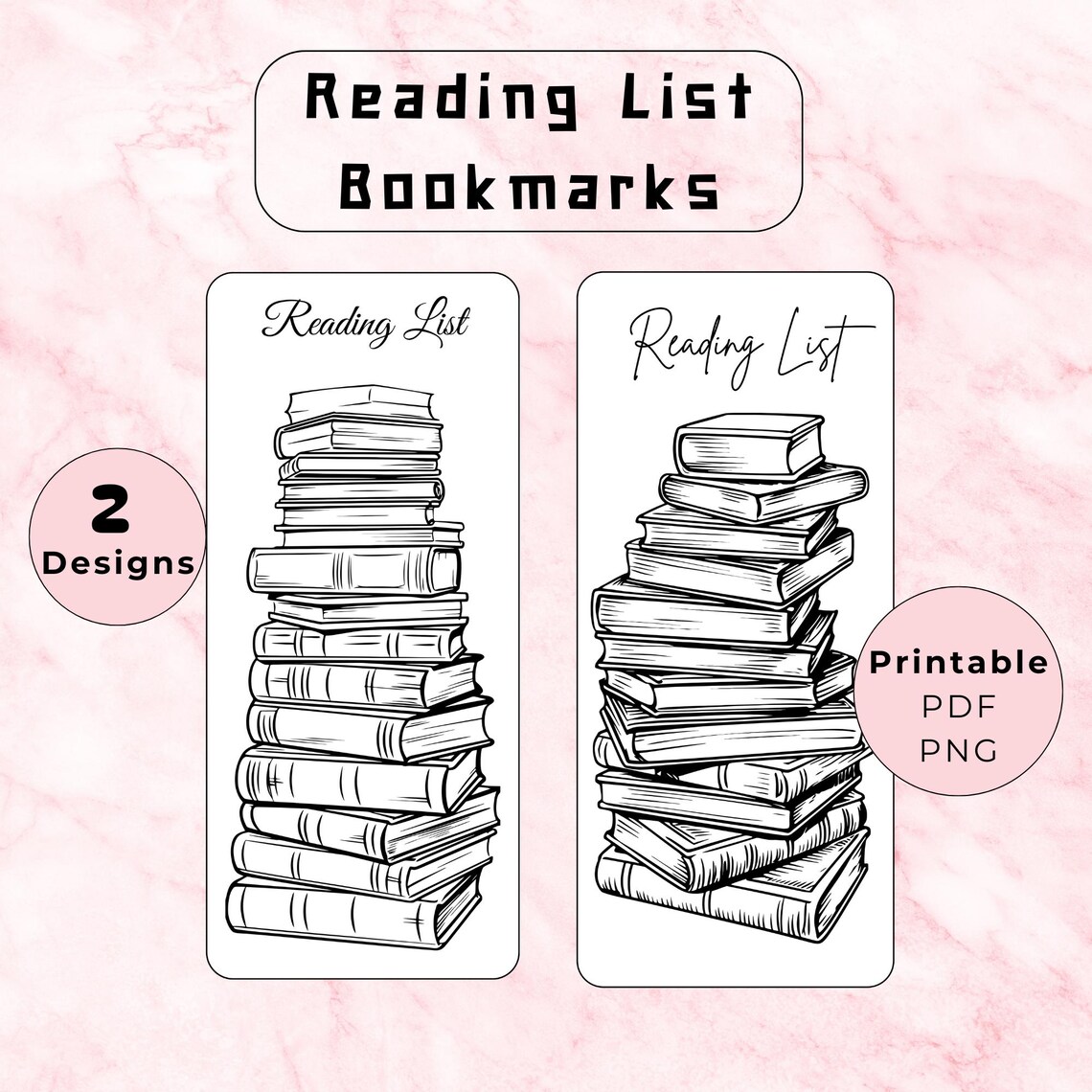 2025 Reading List Bookmark: Book Tracker, Colouring Journal (printable ...