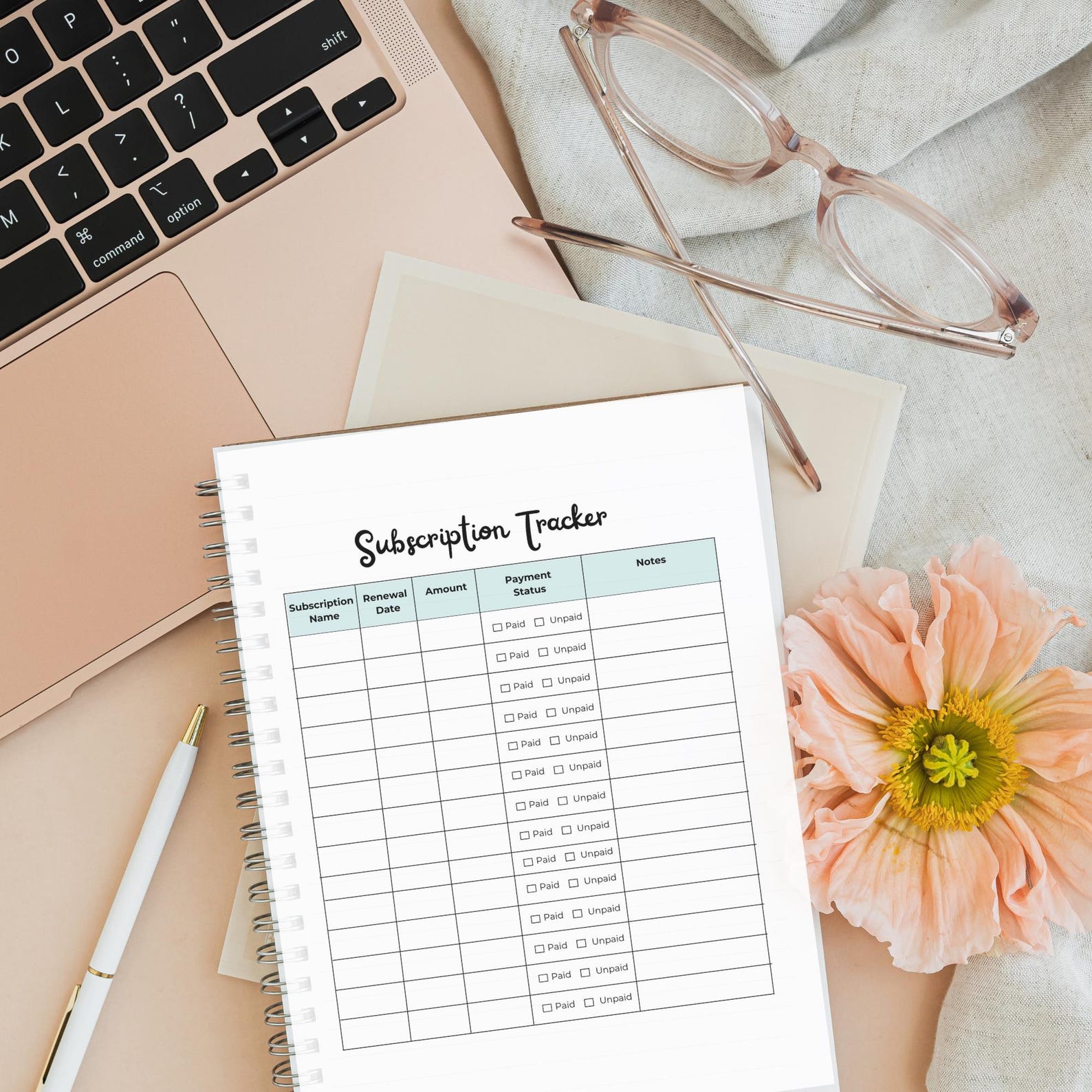 Subscription Tracker Printable: Budget Planner (A4/A5 Letter Size PDF ...
