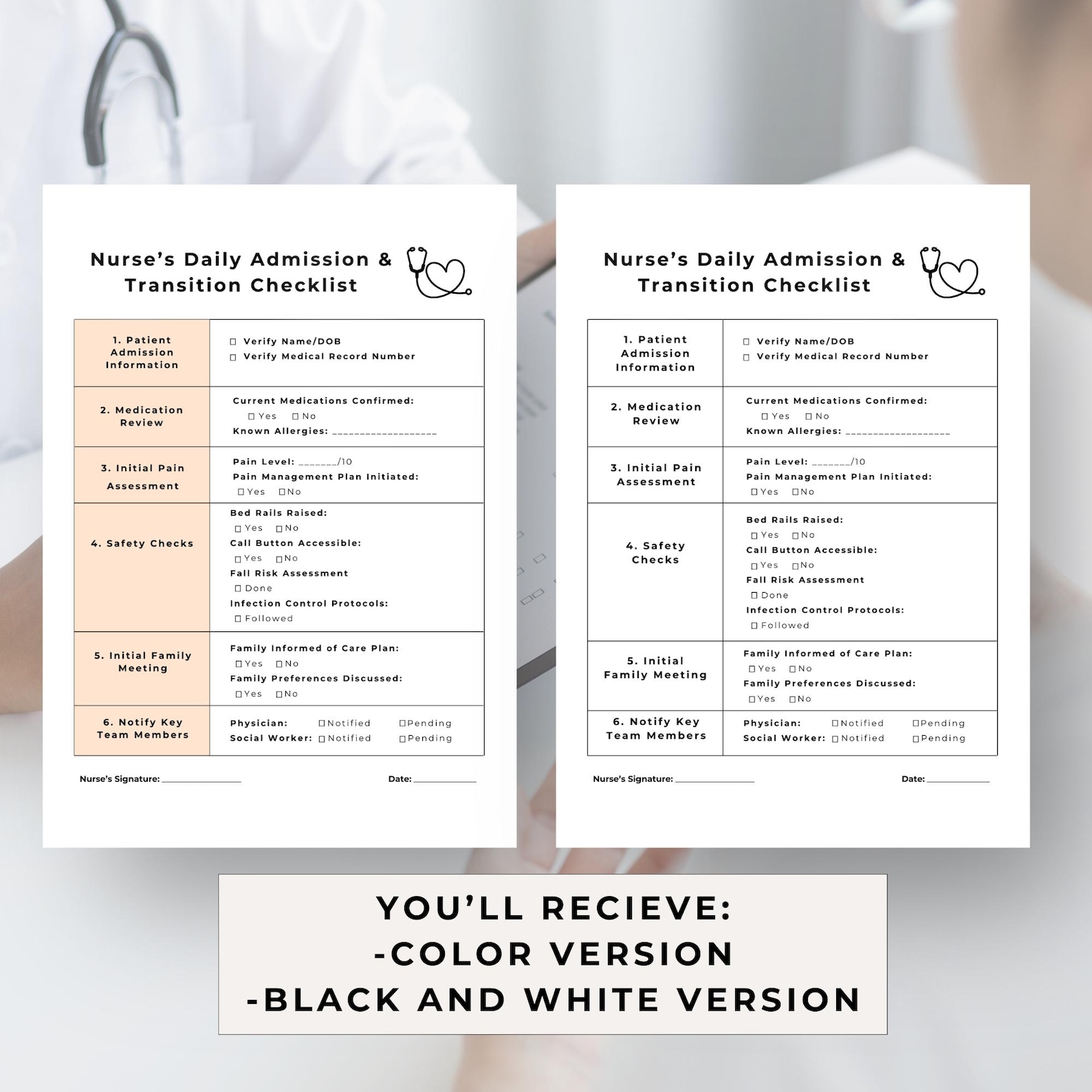 Hospice Nurse Cheat Sheet Bundle, Printable Assessment Form, Nursing ...