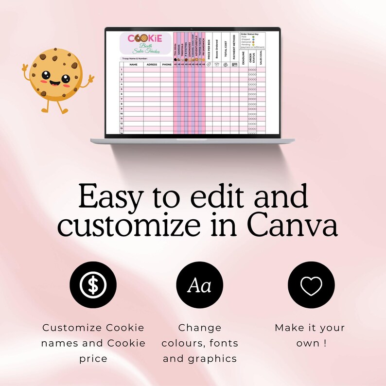 2025 Girl Scout Cookie Booth Sales Tracker - Digital Download - Track ...