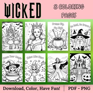 Wicked Movie Coloring Pages, Printable Activity Sheets for Kids ...