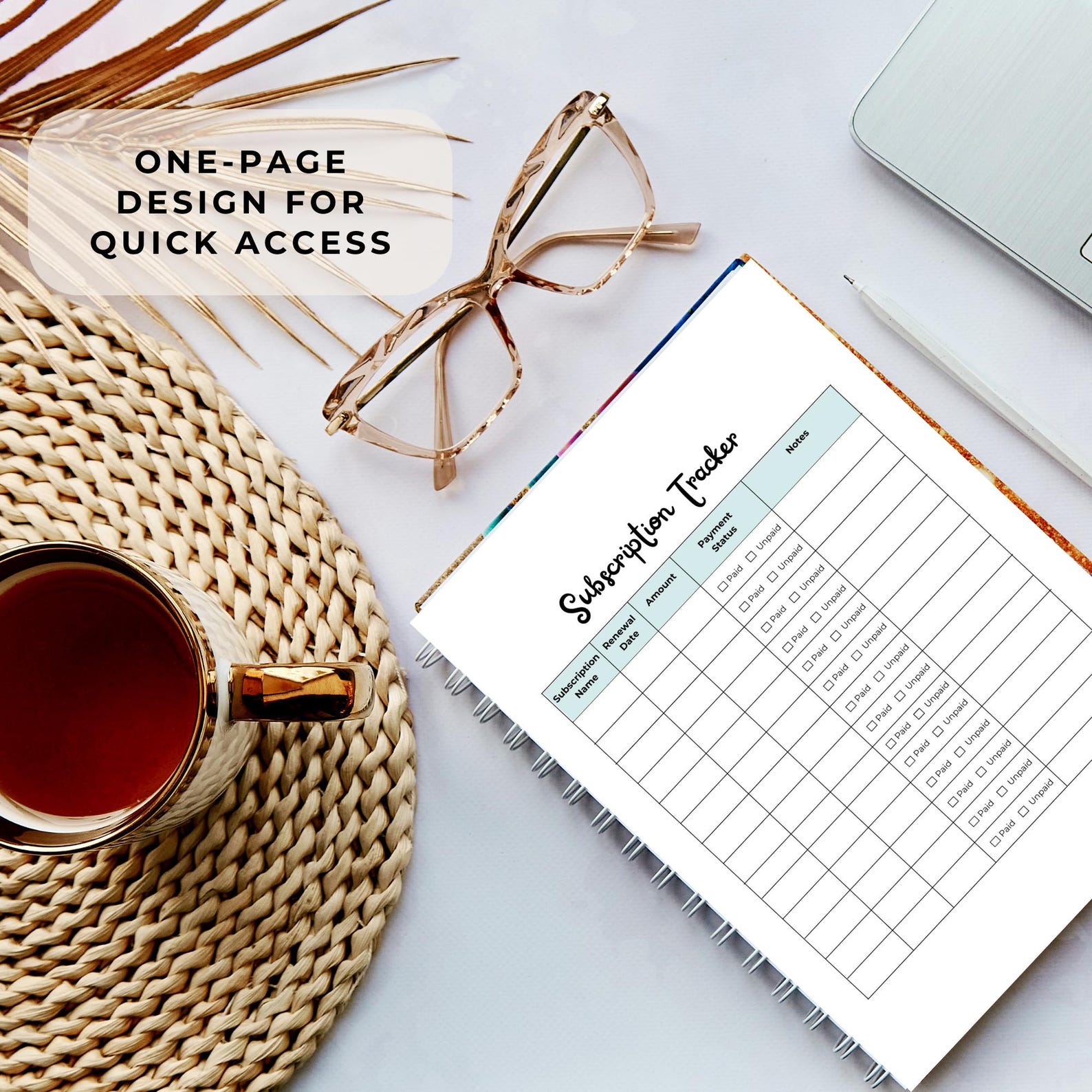 Subscription Tracker Printable: Budget Planner (A4/A5 Letter Size PDF ...