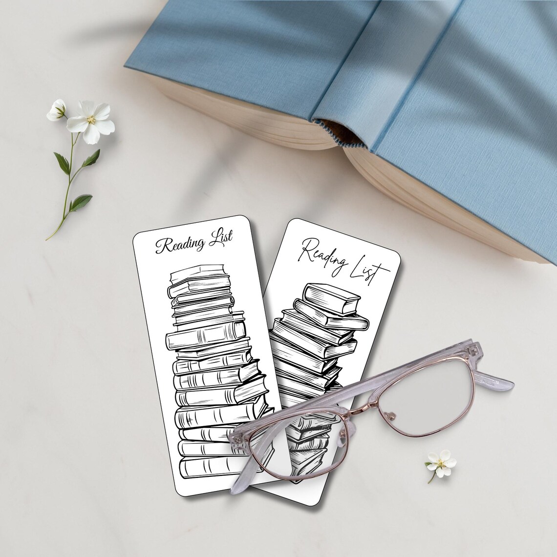 2025 Reading List Bookmark: Book Tracker, Colouring Journal (printable ...