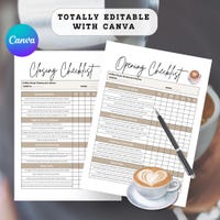 Coffee Station Open & Closing Checklist - Specialty Coffee - Canva ...
