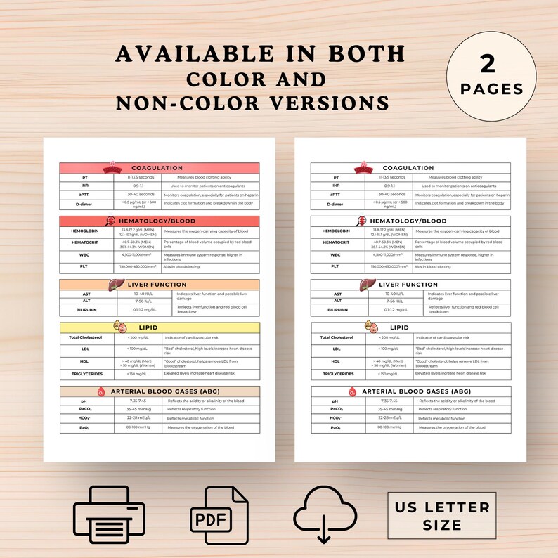 Hospice Nurse Cheat Sheet: Assessment Form & Lab Values (printable) - Etsy