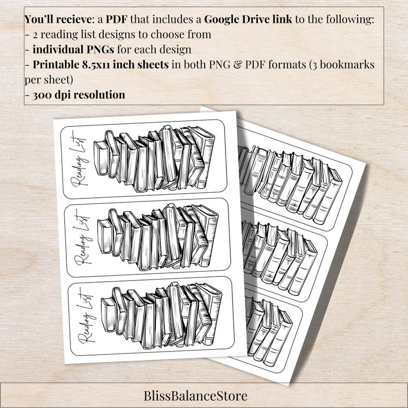 2025 Reading List Bookmark Printable | Book Lover Gift | Book Club Gift ...