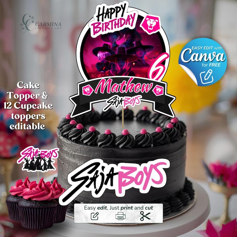 Saja Boys Cake Toppers - Etsy