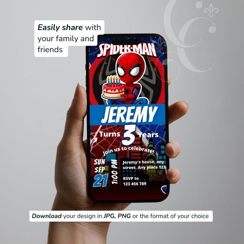 Spider-man Party Invitation | Superhero Birthday Editable Template in ...