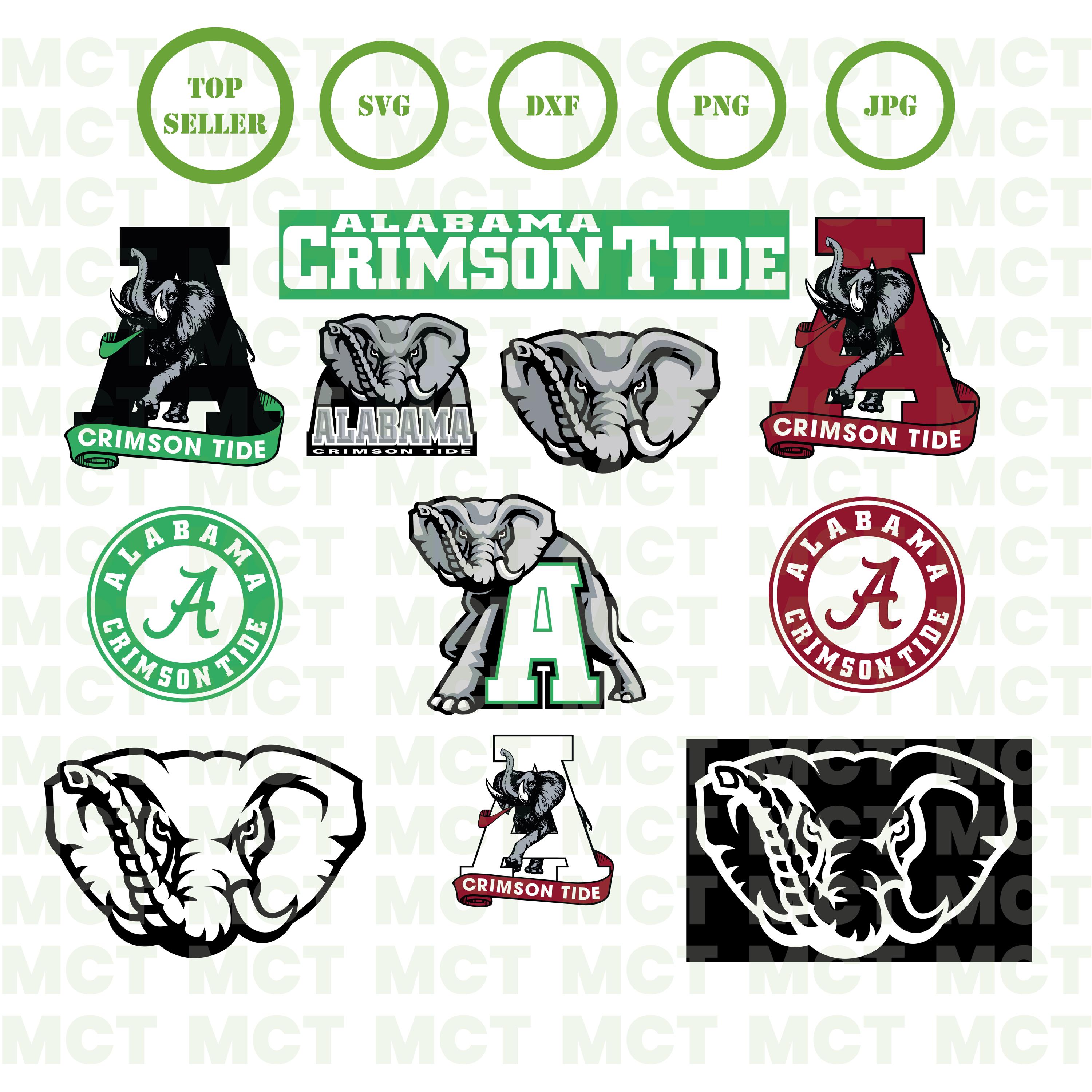 Alabama Crimson Tide SVG Bundle Football Designs (digital Download) - Etsy