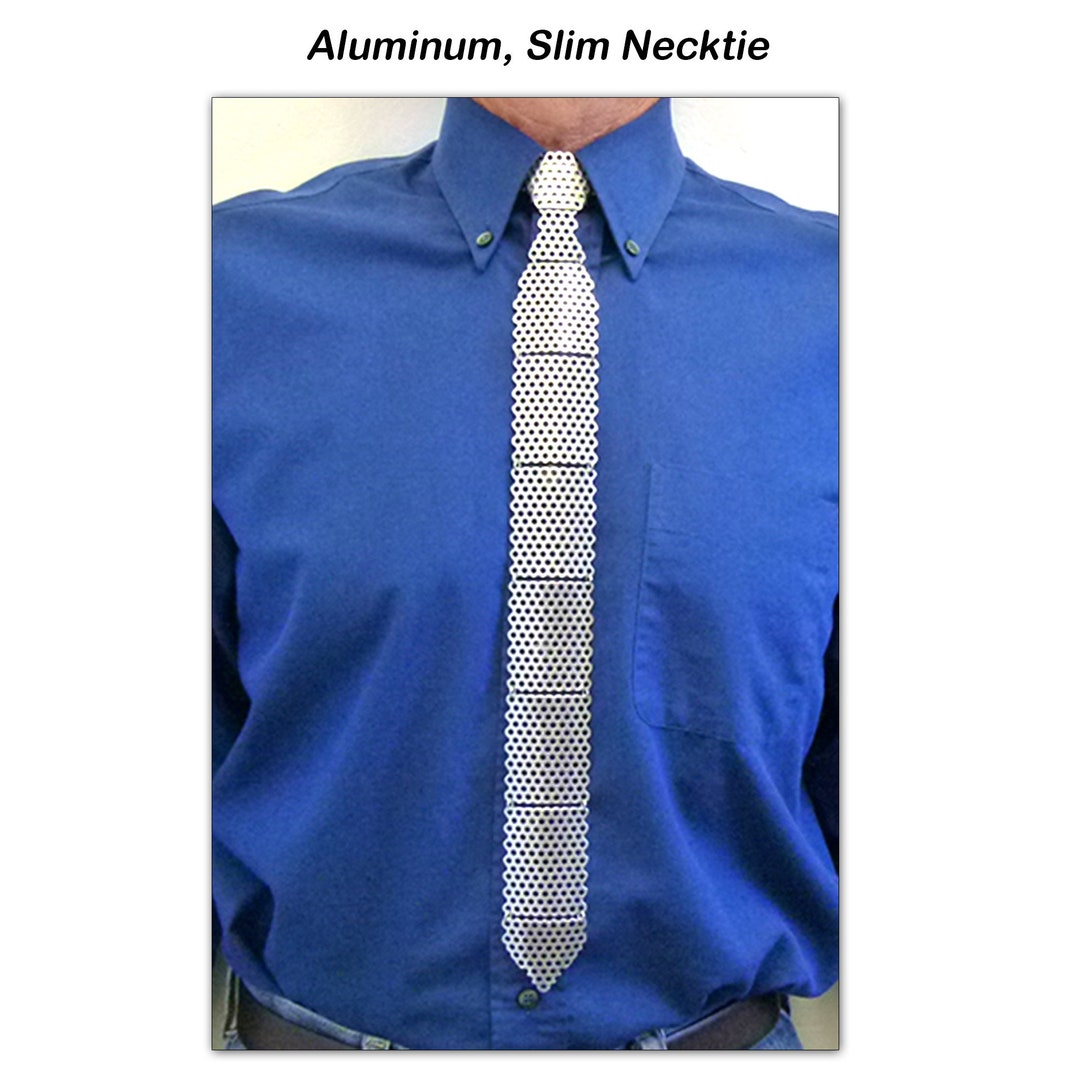 Metal, Narrow Necktie, Aluminum, Horizontal Perforated 1/8 3 Mm Holes ...