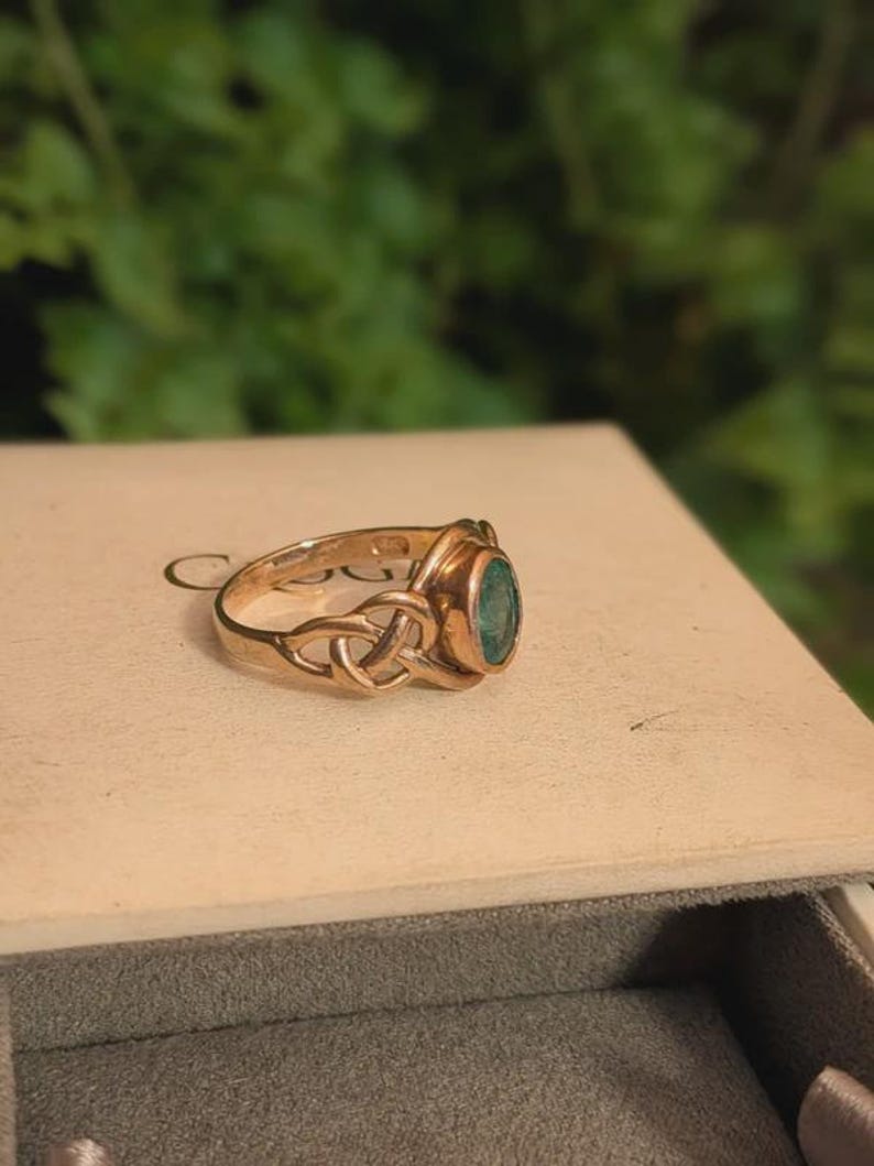 Clogau 9ct Emerald Celtic Ring - Etsy UK