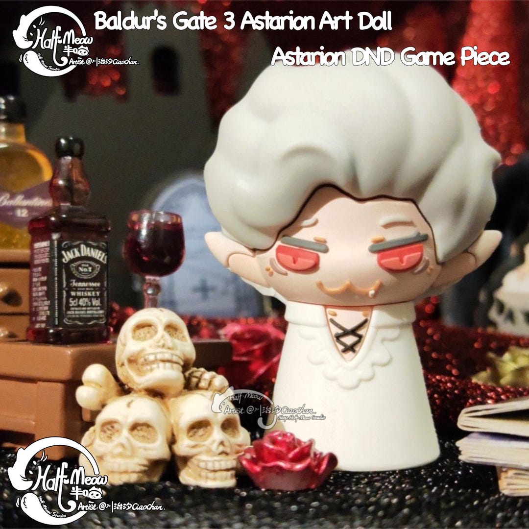 Astarion Resin Figure: Baldur's Gate 3 Chibi Art Doll (6cm) - Etsy