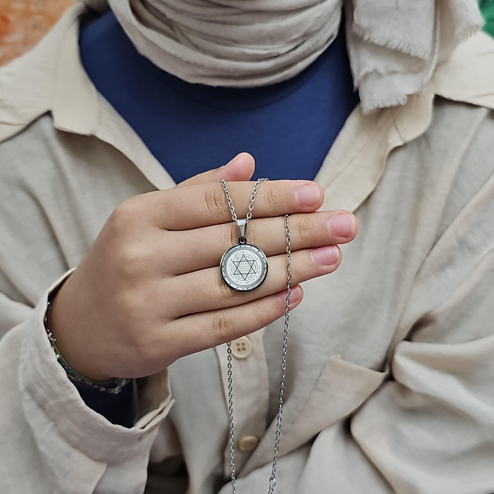 King Solomon Seal for Protection & Spiritual Blessings, Stainless Steel ...