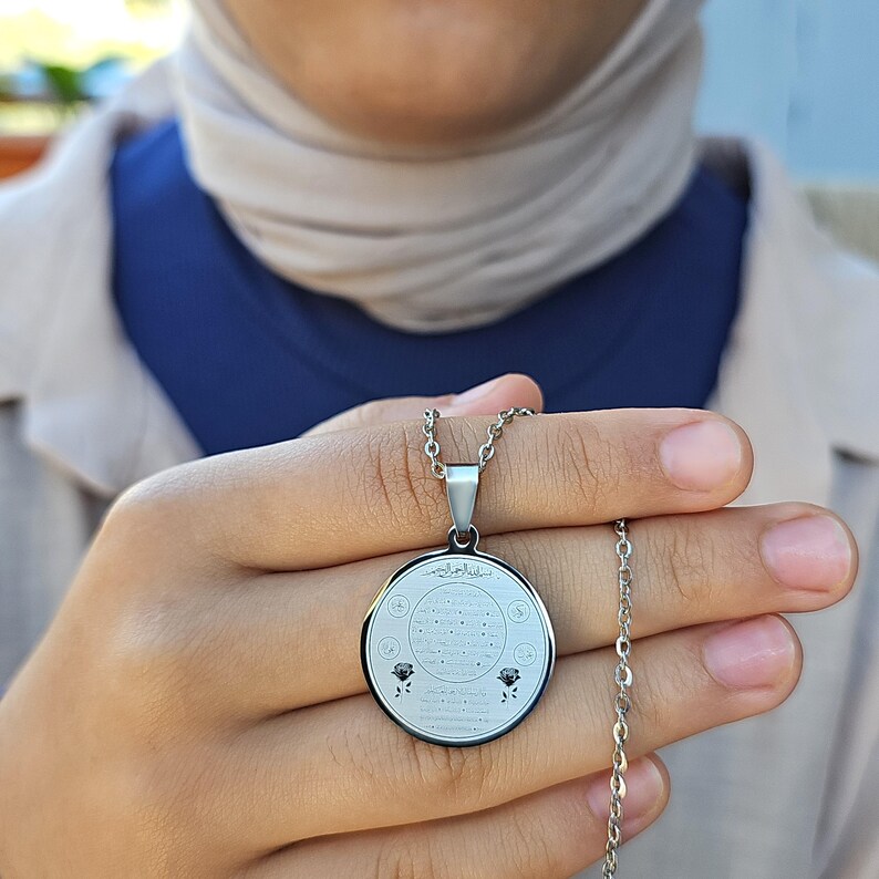 Hilya Sharif Necklace - Islamic Calligraphy – Stainless Steel – Muslim ...